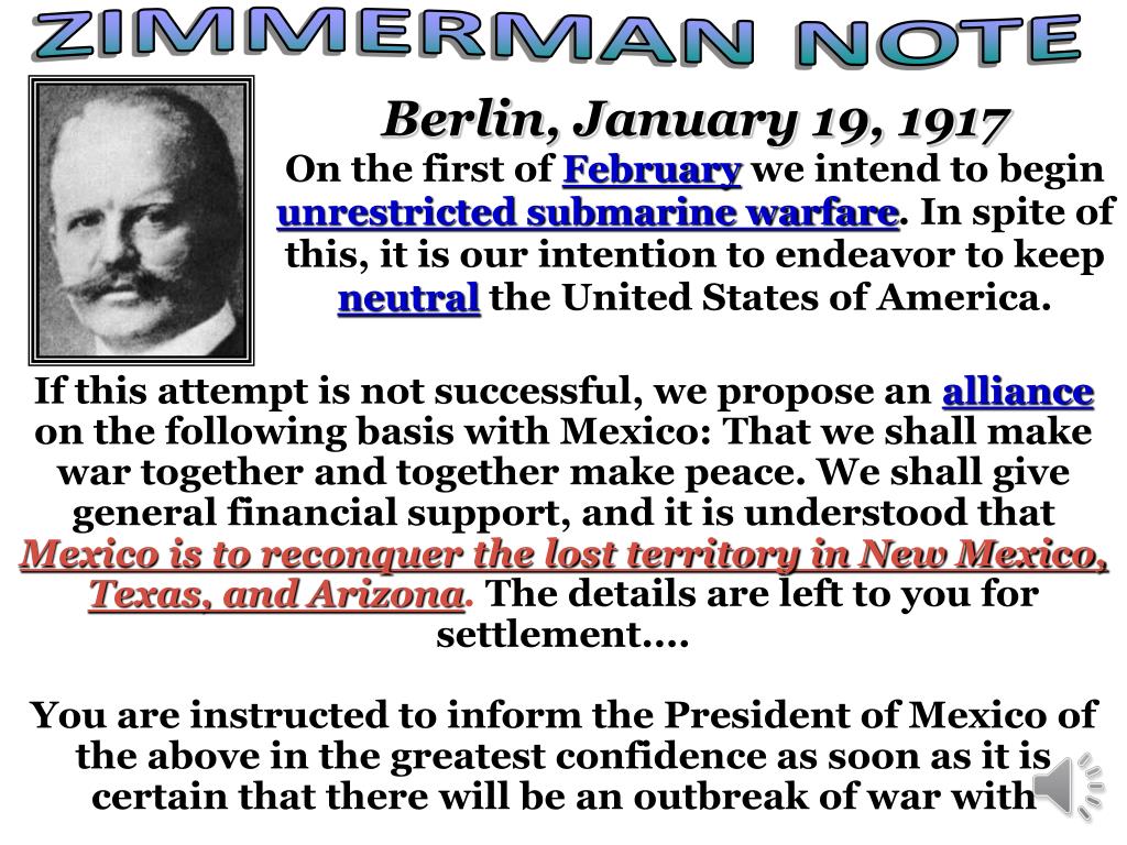 PPT - ZIMMERMAN NOTE PowerPoint Presentation, free download - ID:1929154