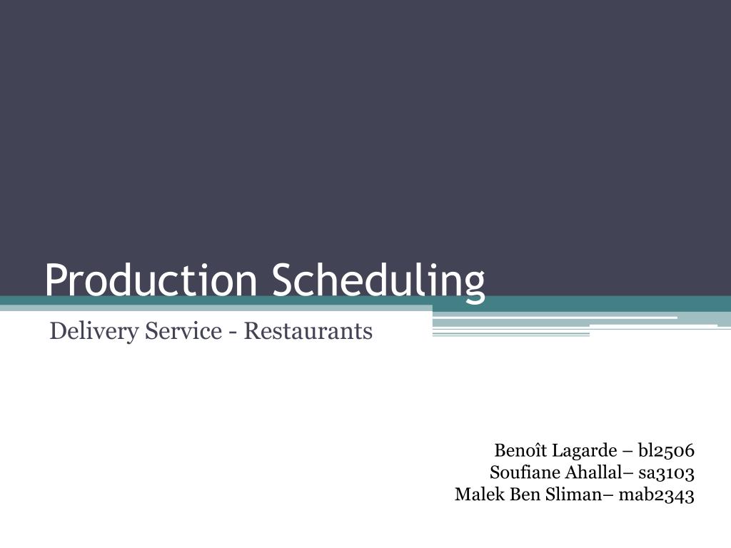 PPT - Production Scheduling PowerPoint Presentation, free download - ID ...
