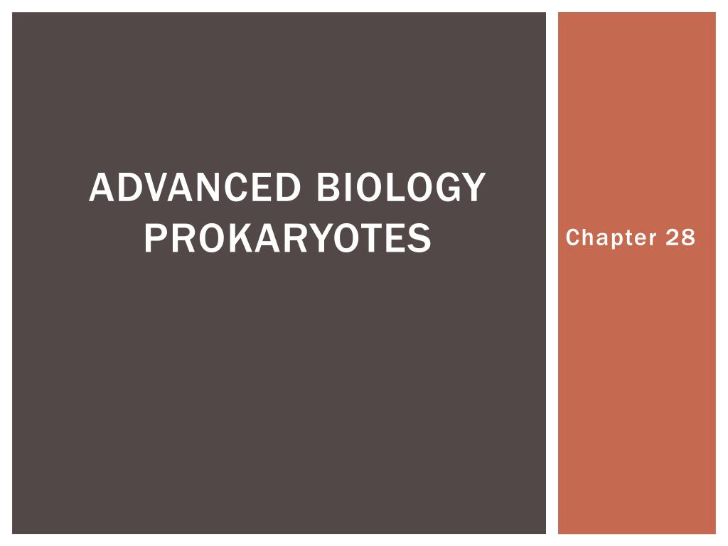 PPT - Advanced Biology Prokaryotes PowerPoint Presentation, free ...