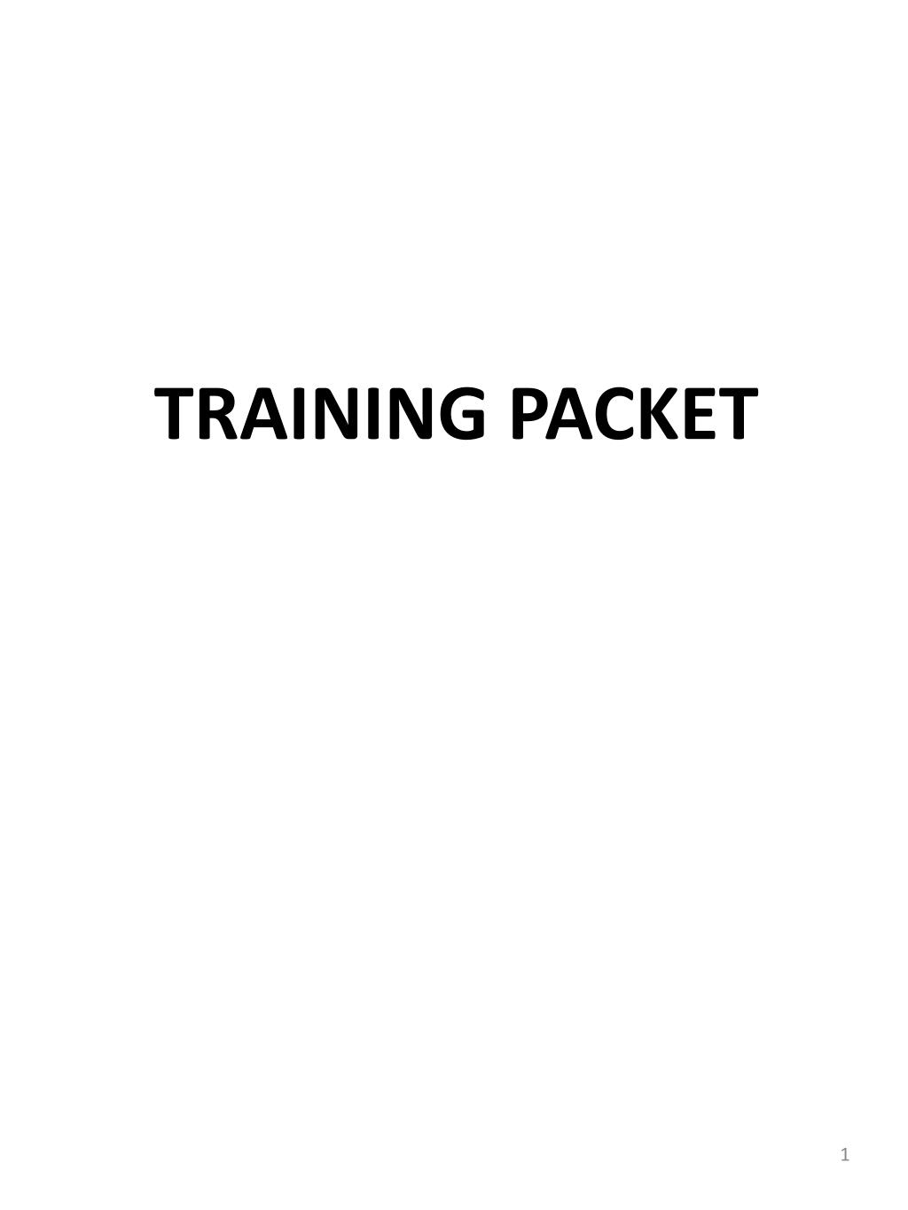 PPT - TRAINING PACKET PowerPoint Presentation, free download - ID:1932457
