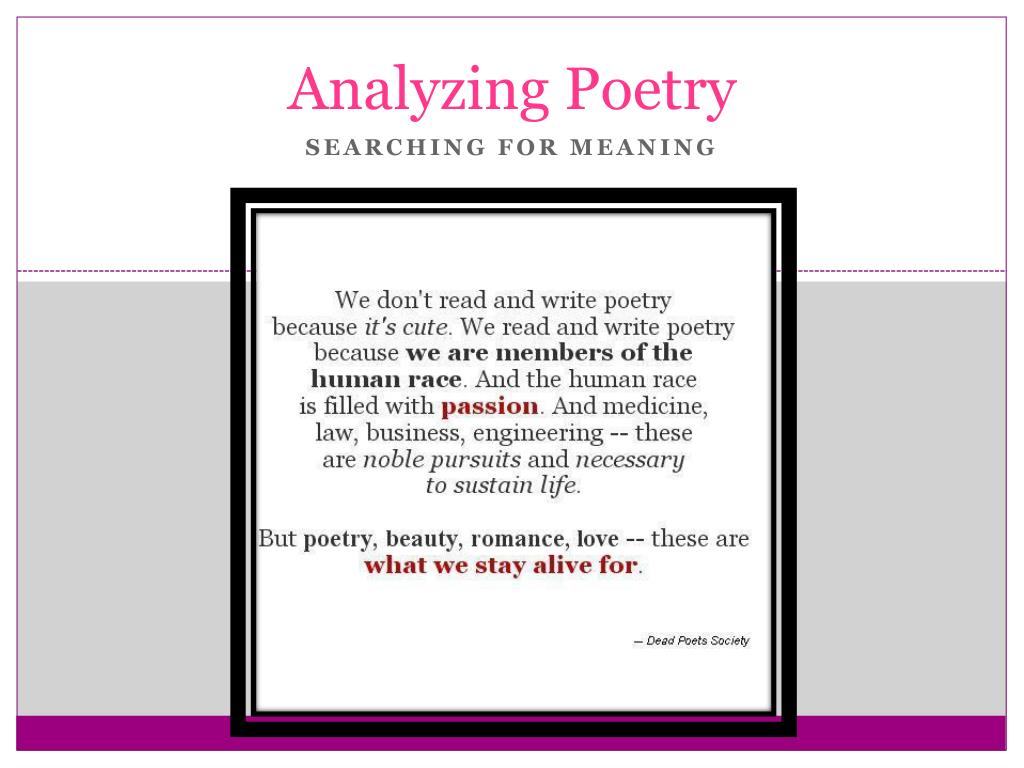 PPT - Analyzing Poetry PowerPoint Presentation, free download - ID:1933563