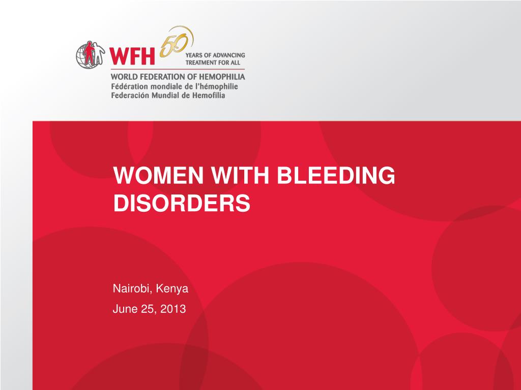 PPT - Women with Bleeding Disorders PowerPoint Presentation, free ...