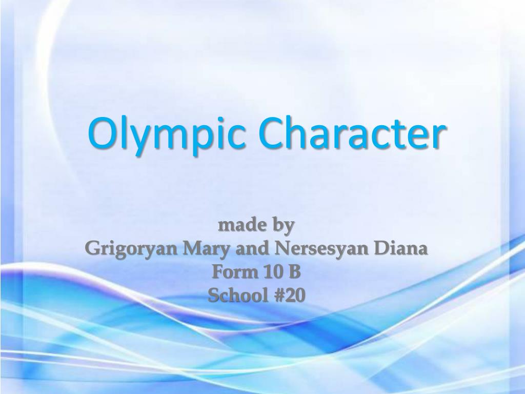 PPT - Olympic Character PowerPoint Presentation, free download - ID:1934418