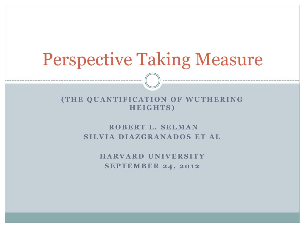 PPT - Perspective Taking Measure PowerPoint Presentation, free download ...