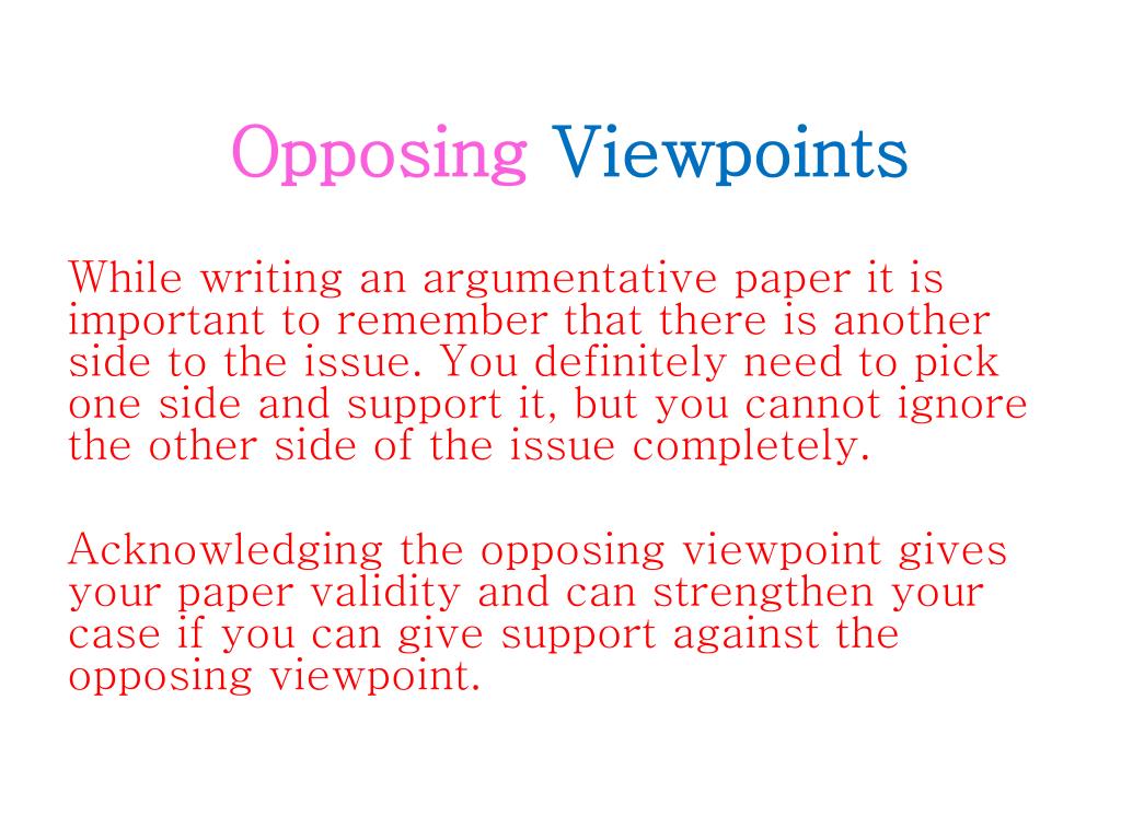 Ppt Opposing Viewpoints Powerpoint Presentation Free Download Id