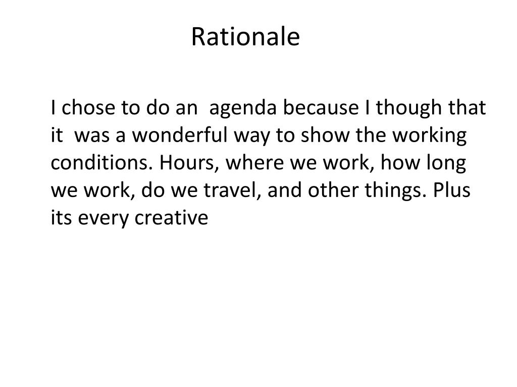 PPT - Rationale PowerPoint Presentation, free download - ID:1936989