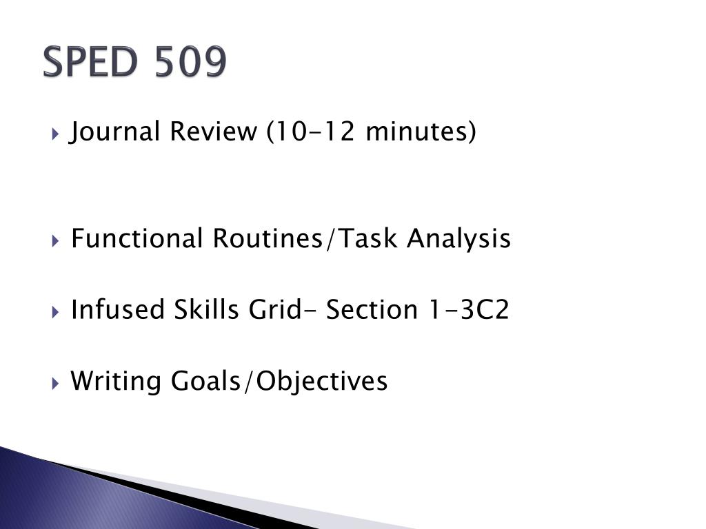 PPT - SPED 509 PowerPoint Presentation, free download - ID:1939350