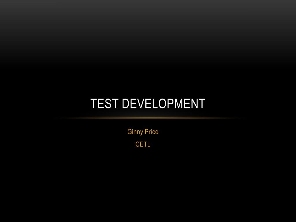 PPT - Test development PowerPoint Presentation, free download - ID:1942125