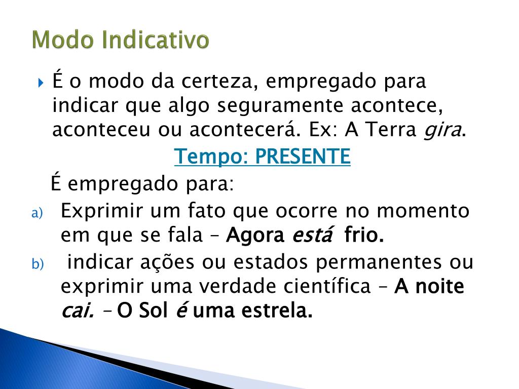 PPT - Modo Indicativo PowerPoint Presentation, free download - ID:1943204