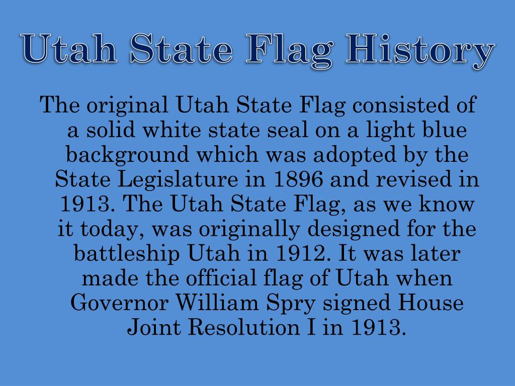 PPT - Utah State Flag History PowerPoint Presentation, free download ...