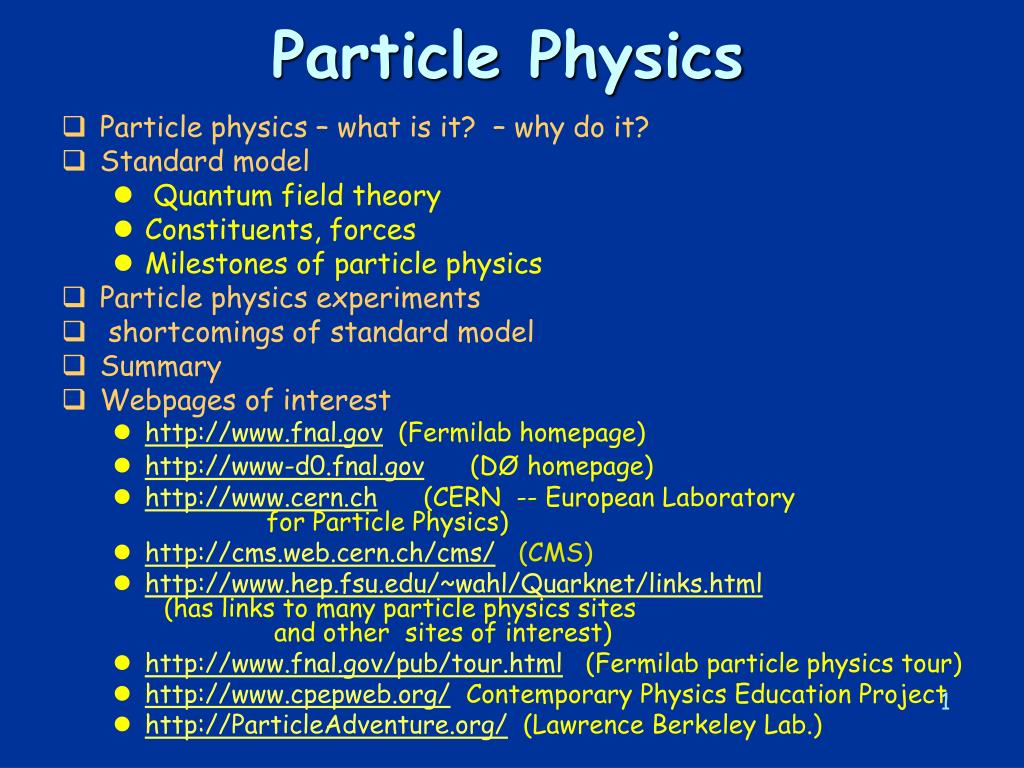 PPT - Particle Physics PowerPoint Presentation, free download - ID:1943442
