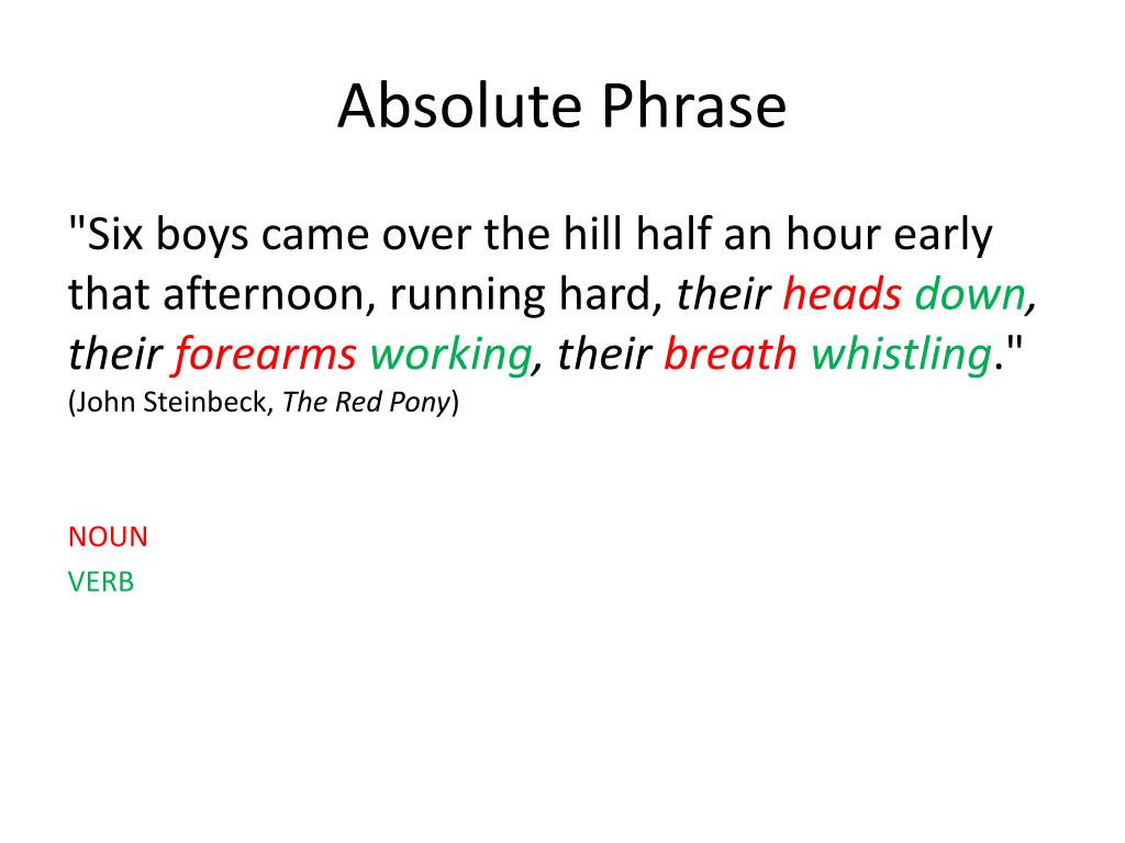 PPT - Absolute Phrase PowerPoint Presentation, free download - ID:1943565