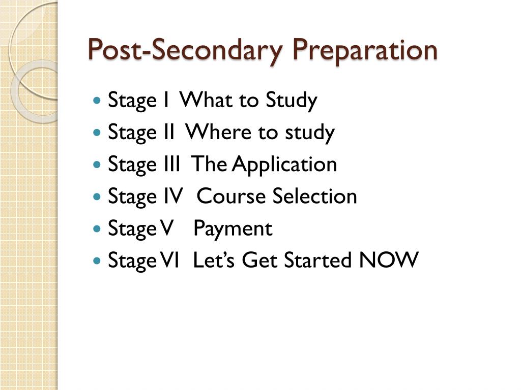 PPT - Post-Secondary Preparation PowerPoint Presentation, free download ...