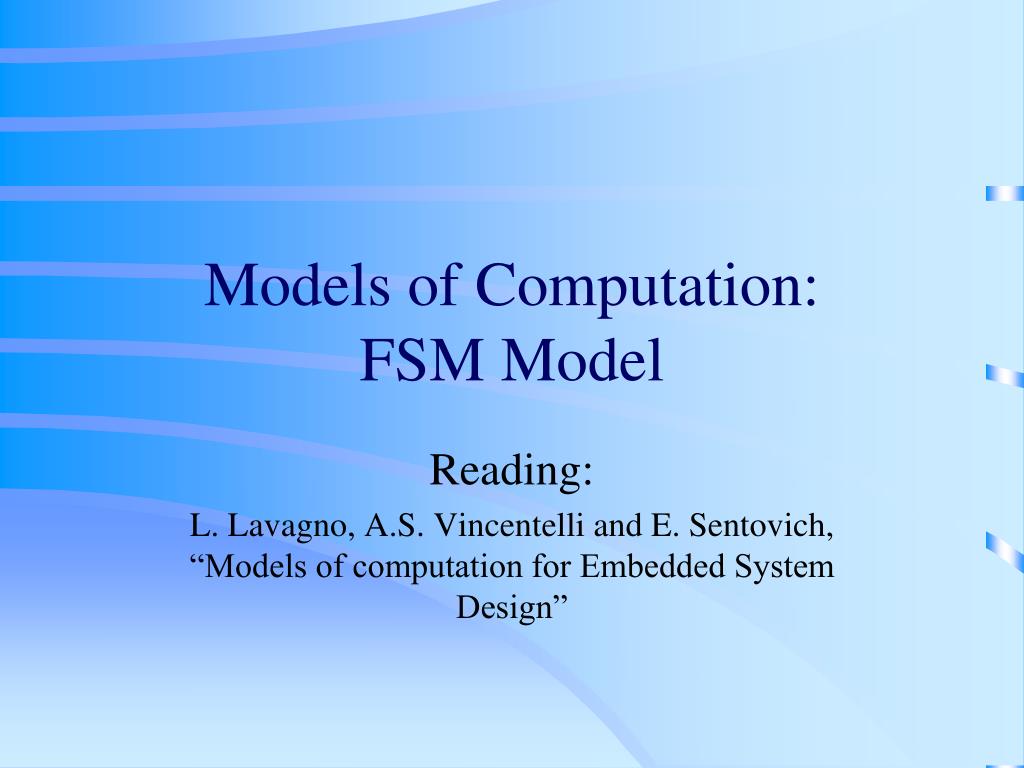 Ppt Models Of Computation Fsm Model Powerpoint Presentation Free