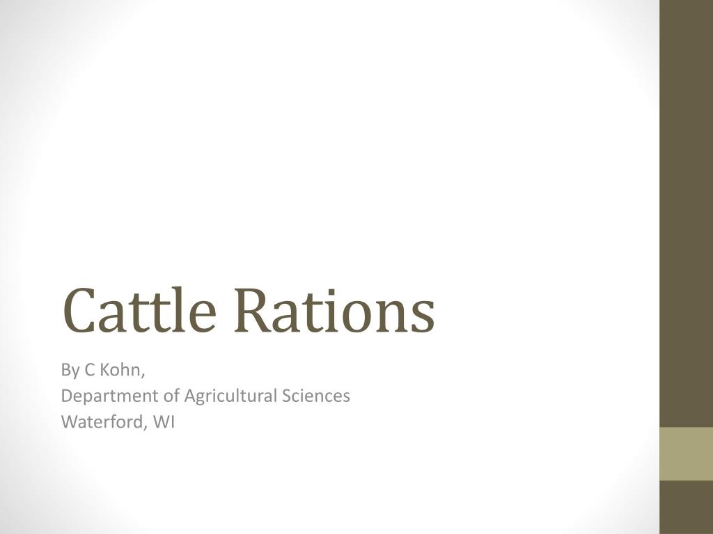PPT - Cattle Rations PowerPoint Presentation, free download - ID:1946627