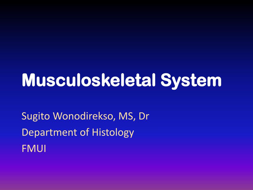 PPT - Musculoskeletal System PowerPoint Presentation, free download ...
