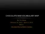 PPT - The Chocolate War Vocabulary Map PowerPoint Presentation, free ...