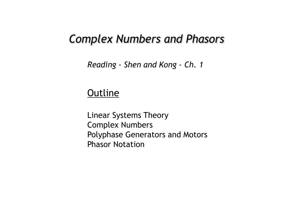 PPT - Complex Numbers and Phasors PowerPoint Presentation, free ...