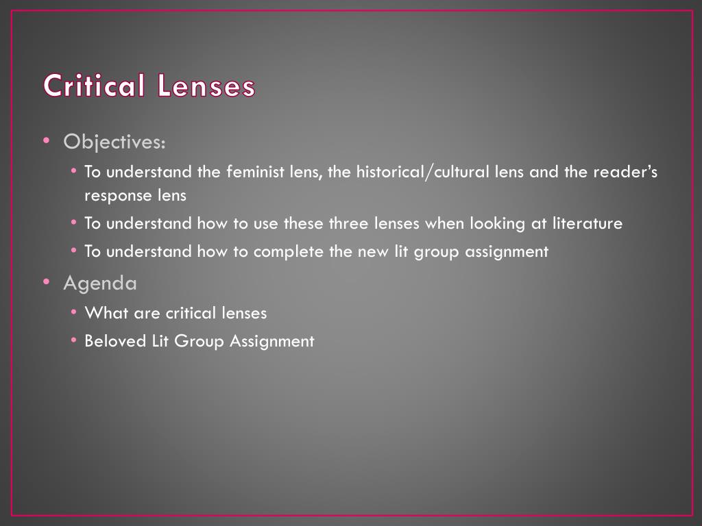PPT - Critical Lenses PowerPoint Presentation, free download - ID:1951161