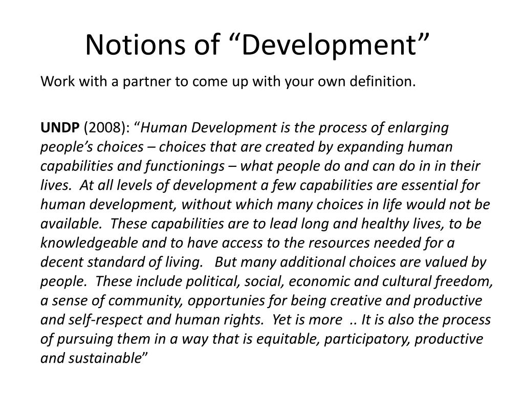 PPT - Notions of “Development” PowerPoint Presentation, free download ...