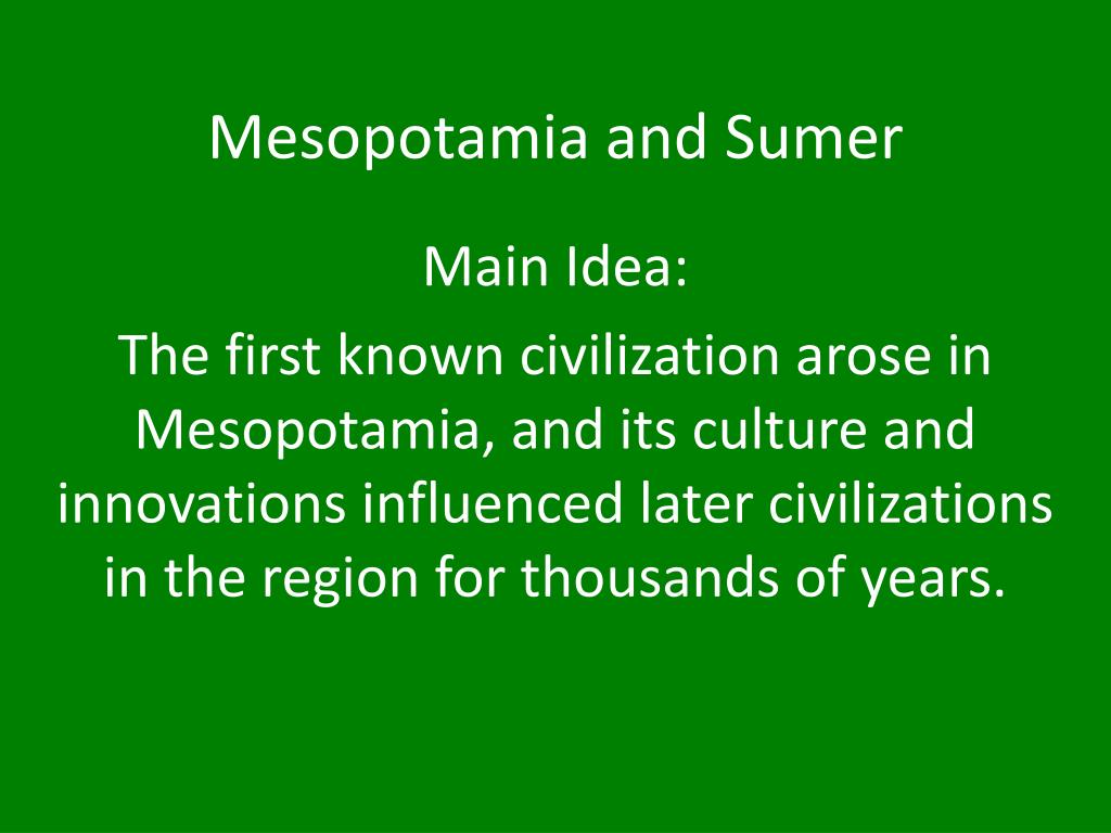 PPT - Mesopotamia and Sumer PowerPoint Presentation, free download - ID ...