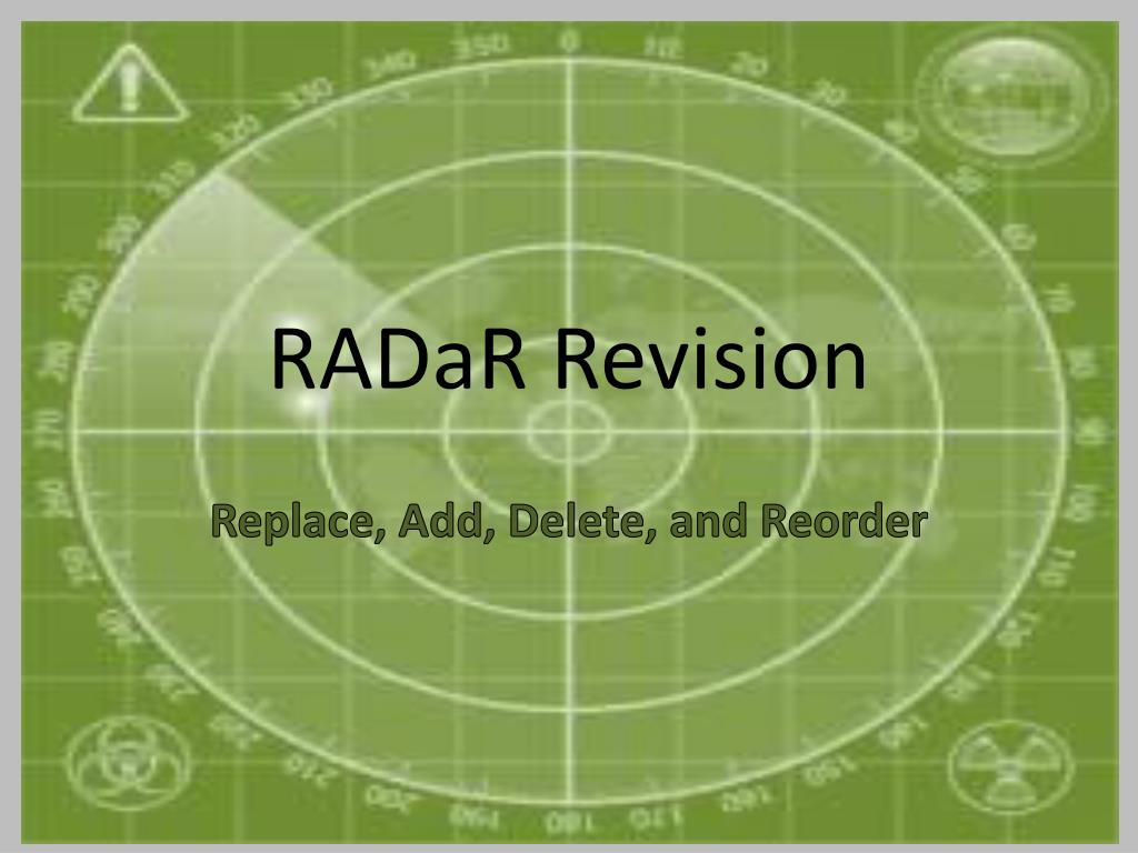 PPT - RADaR Revision PowerPoint Presentation, free download - ID:1952644