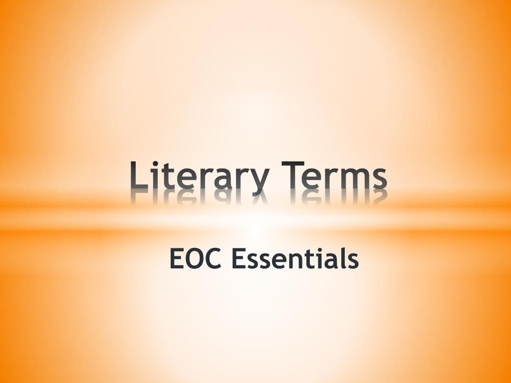 PPT - Literary Terms PowerPoint Presentation, free download - ID:1953428