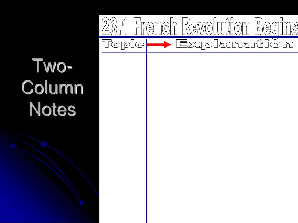 PPT - Two-Column Notes PowerPoint Presentation, free download - ID:1953922