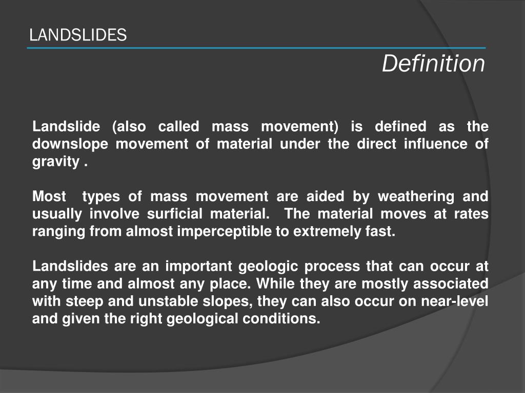 PPT - LANDSLIDES PowerPoint Presentation, free download - ID:1954188