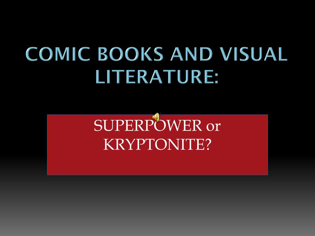 PPT - Comic Books and Visual Literature: PowerPoint Presentation, free ...