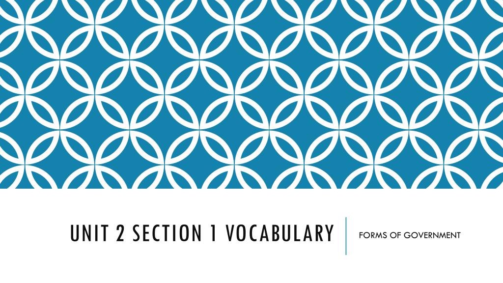 PPT - UNIT 2 SECTION 1 VOCABULARY PowerPoint Presentation, free ...