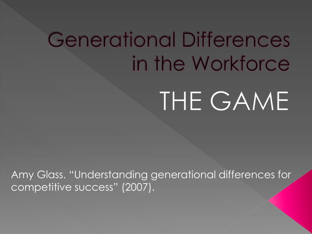 PPT - Generational Differences in the Workforce PowerPoint Presentation ...