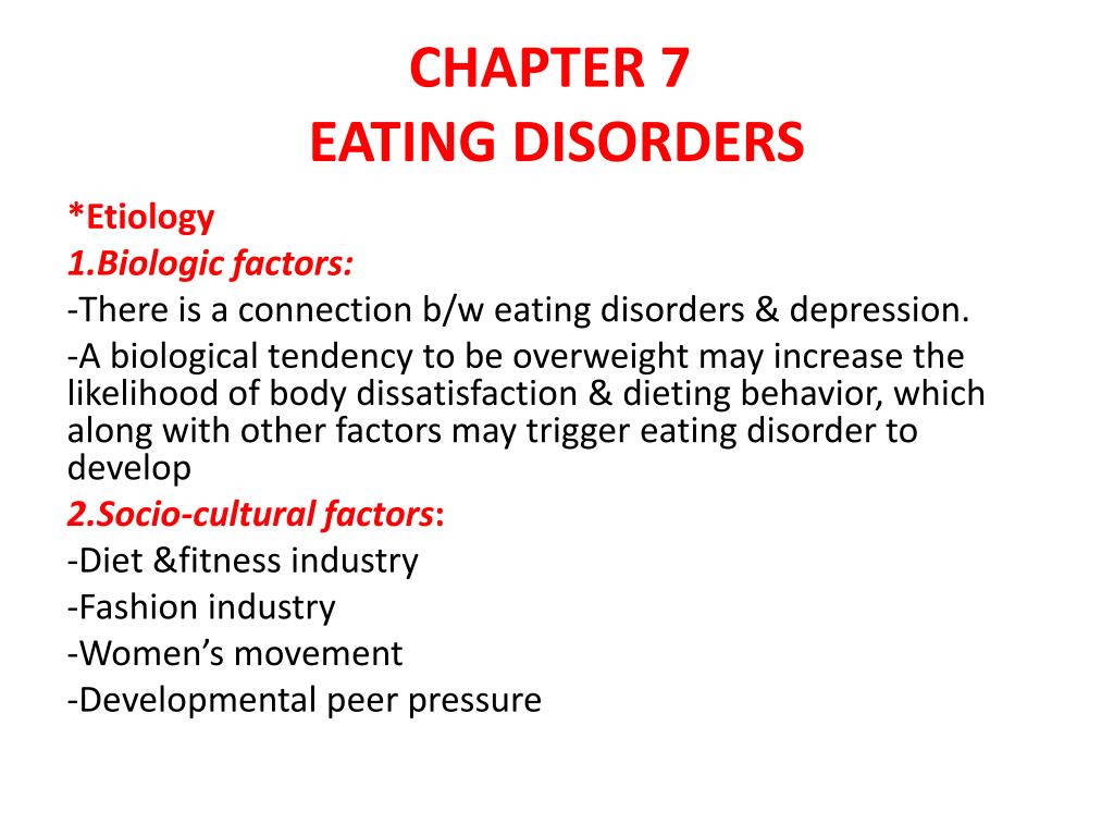 PPT - CHAPTER 7 EATING DISORDERS PowerPoint Presentation, free download ...