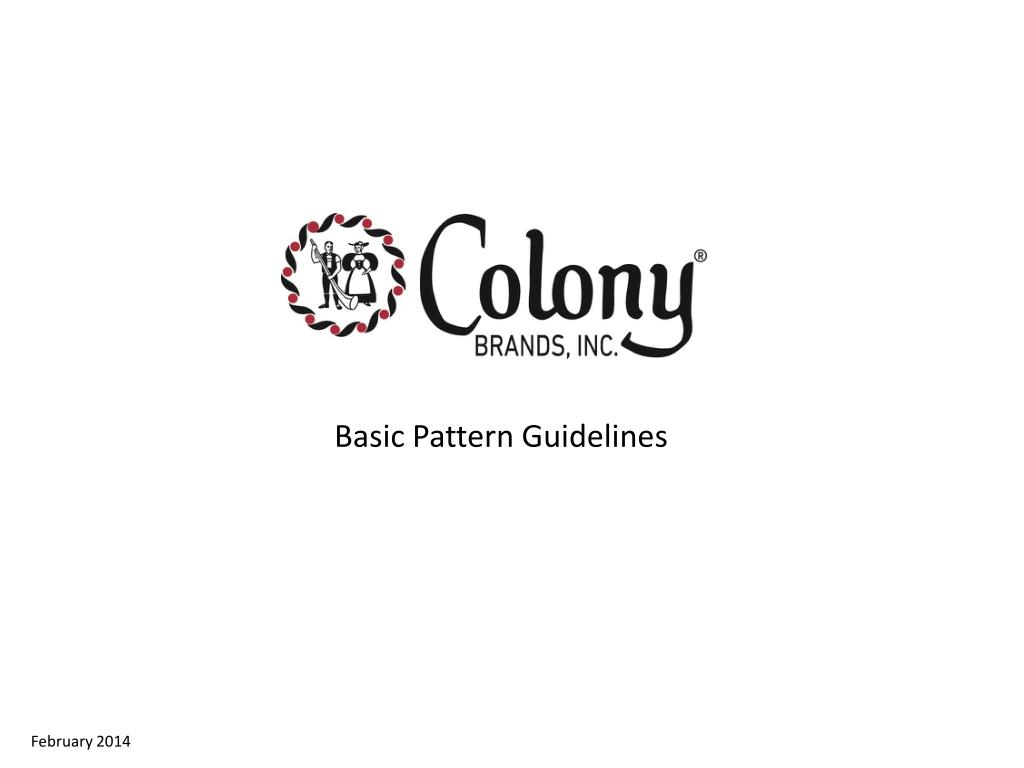 PPT - Basic Pattern Guidelines PowerPoint Presentation, free download ...
