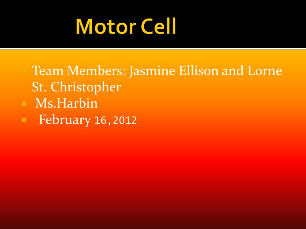 PPT - Motor Cell PowerPoint Presentation, free download - ID:1962055