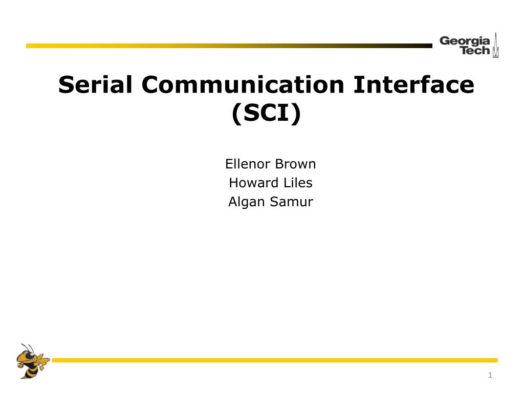 PPT - Serial Communication Interface (SCI) PowerPoint Presentation ...