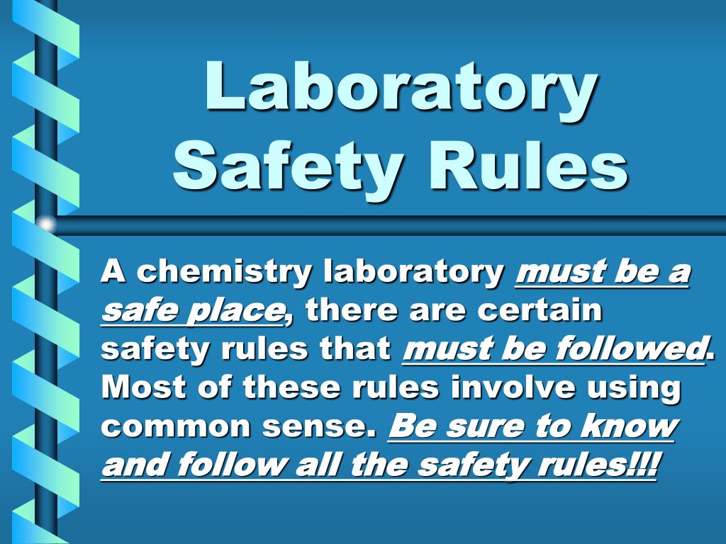 PPT - Laboratory Safety Rules PowerPoint Presentation, free download ...