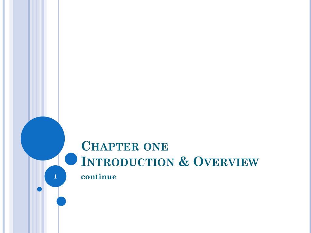PPT - Chapter one Introduction & Overview PowerPoint Presentation - ID ...