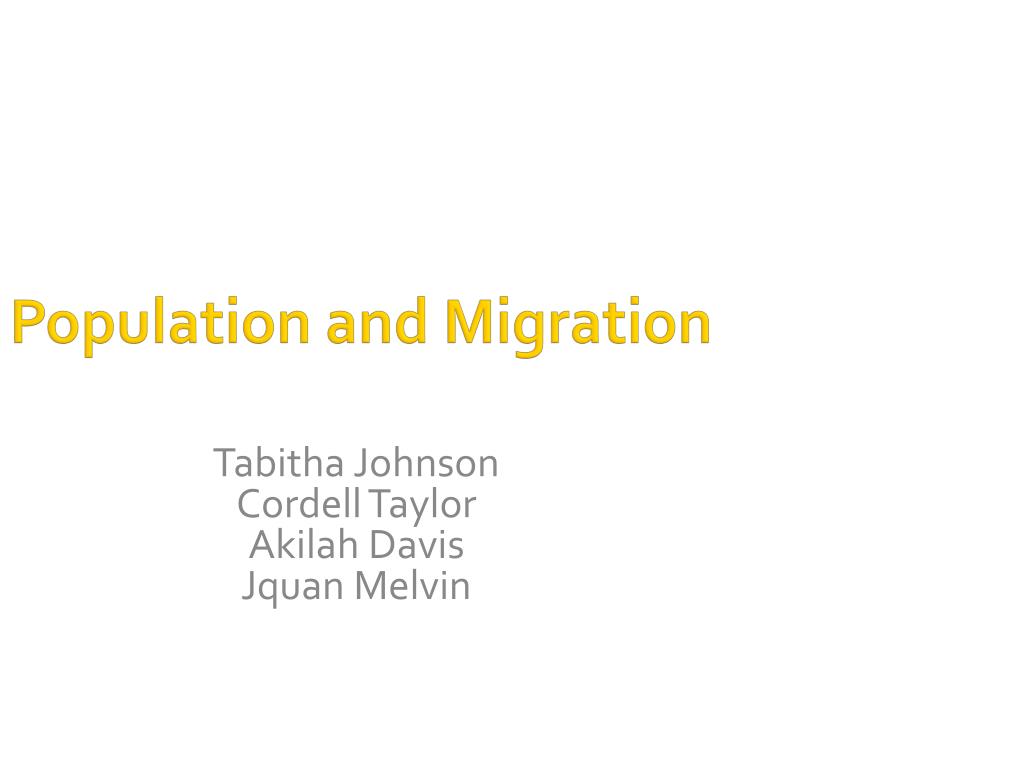 PPT - Population and Migration PowerPoint Presentation, free download ...