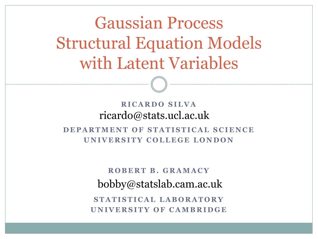 Ppt Gaussian Process Structural Equation Models With Latent Variables Powerpoint Presentation