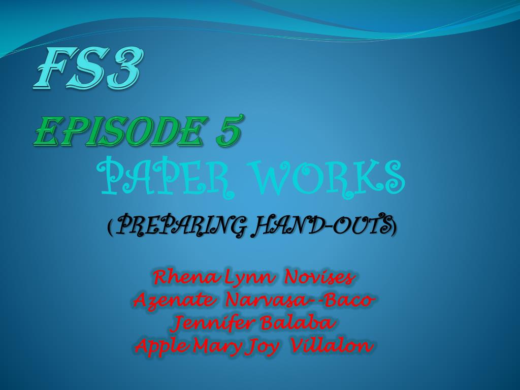 PPT - Fs3 EPISODE 5 PowerPoint Presentation, free download - ID:1966397