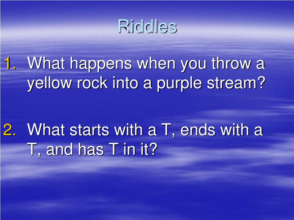 PPT - Riddles PowerPoint Presentation, free download - ID:1968509