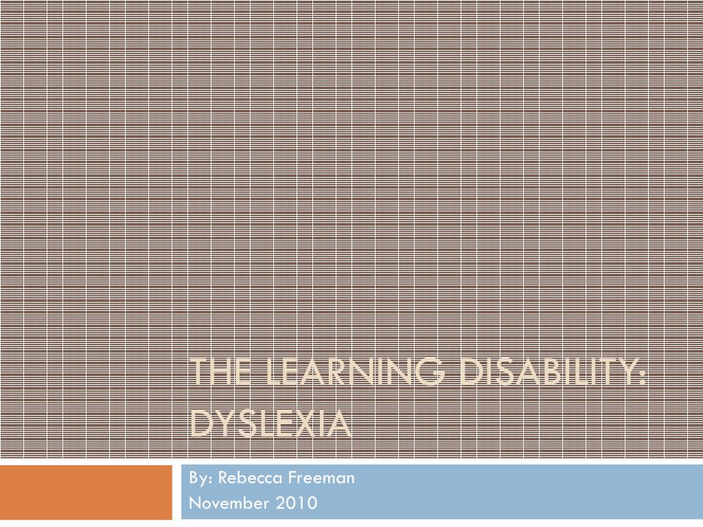 PPT - The Learning disability: Dyslexia PowerPoint Presentation, free ...