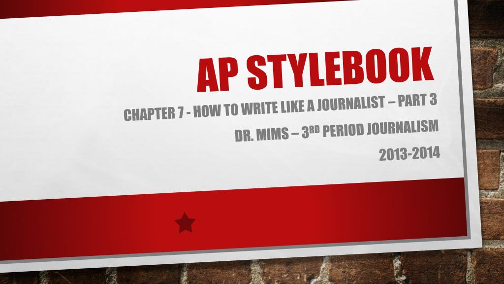 PPT - AP STYLEBOOK PowerPoint Presentation, free download - ID:1969647