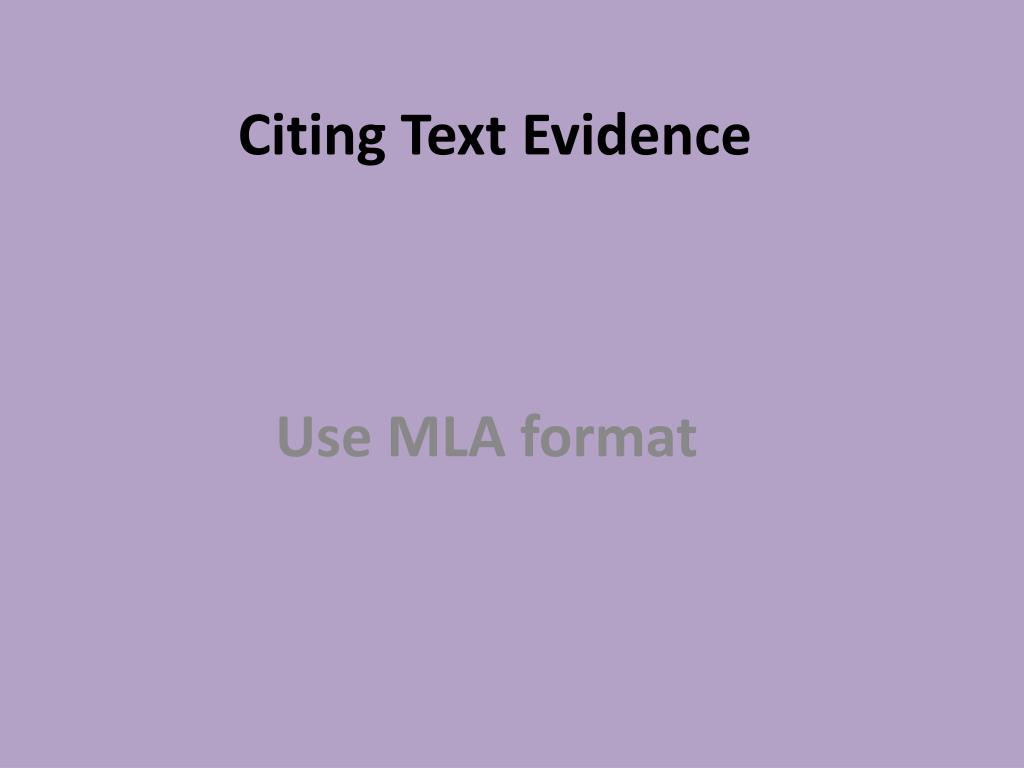 PPT - Citing Text Evidence PowerPoint Presentation, free download - ID ...