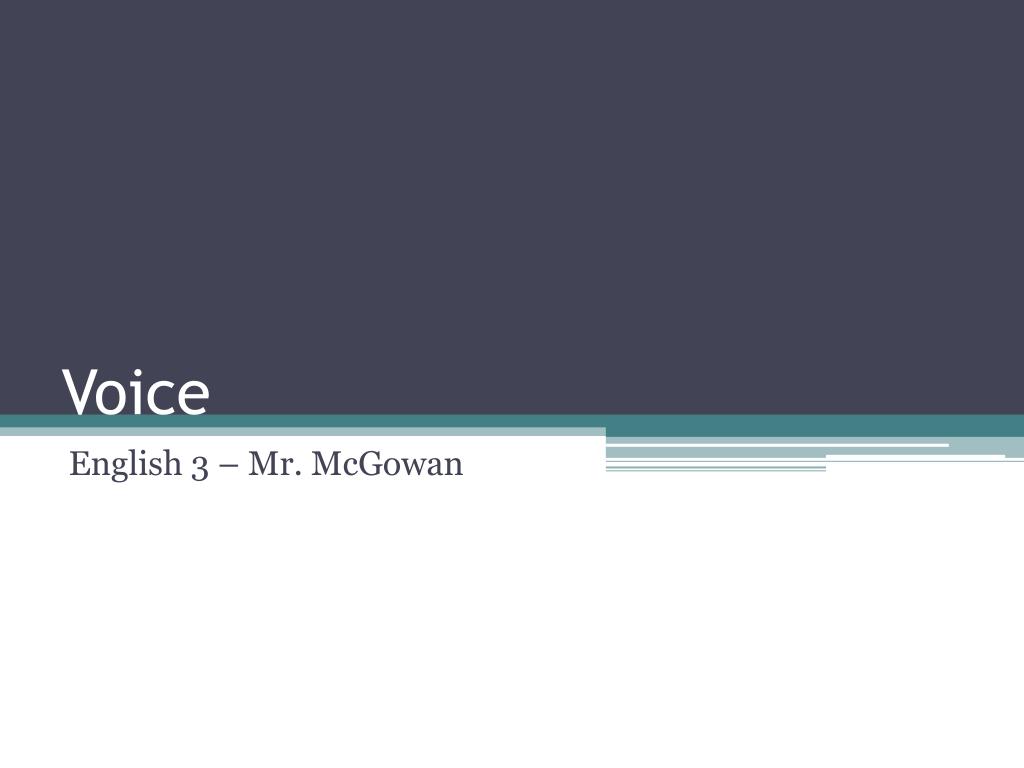 PPT - Voice PowerPoint Presentation, free download - ID:1970357