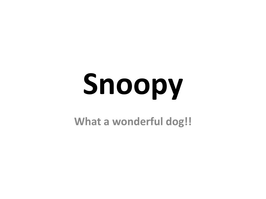PPT - Snoopy PowerPoint Presentation, free download - ID:1970532