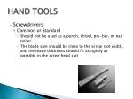 PPT - HAND TOOLS PowerPoint Presentation, free download - ID:6179364