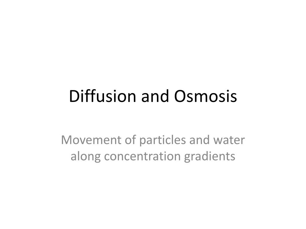 PPT - Diffusion and Osmosis PowerPoint Presentation, free download - ID ...