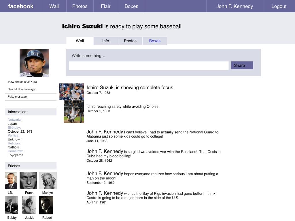 PPT - JFK and Ichiro: Bonds Through Baseball History PowerPoint ...